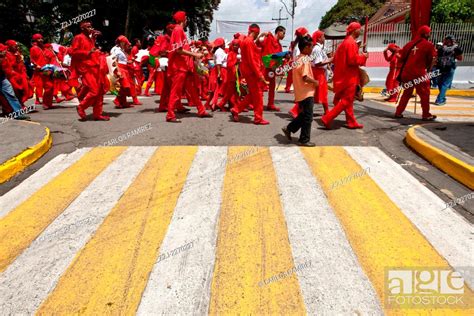 Devils Of Yare Dancers Religious Festival On Corpus Christi Day San