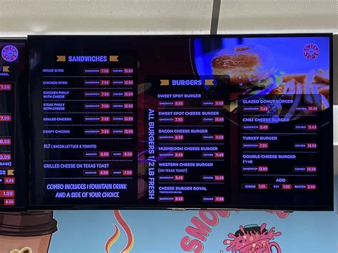 Menu Sweet Spot Cafe