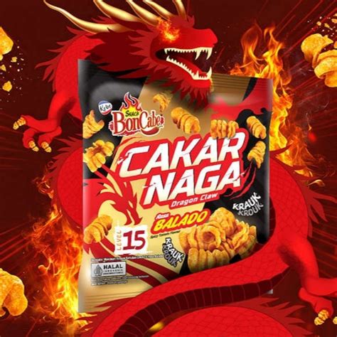 Jual [1 Pcs] Snack Boncabe Cakar Naga Kulit Pangsit Makaroni Krispi