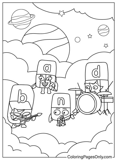 Cbeebies Alphablocks Letter C Sketch Coloring Page