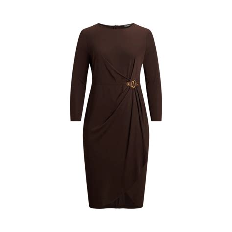 Buckle Trim Stretch Jersey Dress For Women Ralph Lauren® Uk