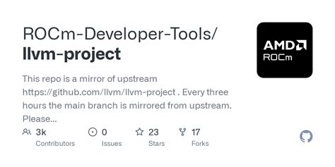 Github Rocm Developer Toolsllvm Project This Repo Is A Mirror Of