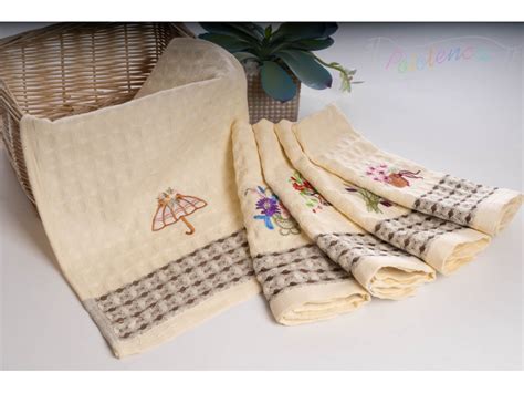 Рушники вафельні для рук Квіти купити недорого оптом і вроздріб M7053 купити в інтернет