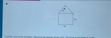 Solved 4xfind The Area Of The Pentagon Round To The Nearest