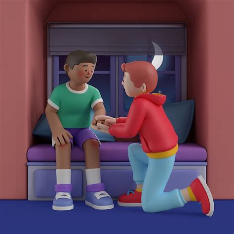 Renderizado En 3d De Una Pareja Gay Archivo PSD Gratis