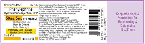 Phenylephrine Hydrochloride Injection Fda Prescribing Information Side Effects And Uses