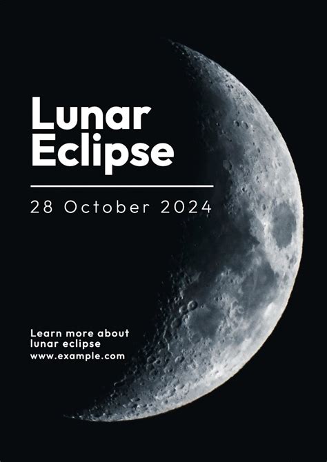 Lunar Eclipse Poster Template Editable Premium Editable Template