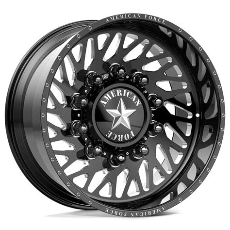 American Force Torsion Ccbr 7n19 24x14 90mm Gloss Black With Milled