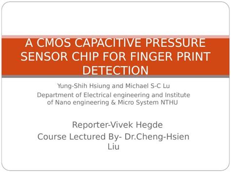 Ppt A Cmos Capacitive Pressure Sensor Chip For Finger Pdfslide Net