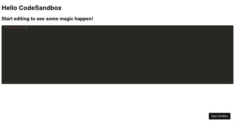 React Codemirror N Tzd Codesandbox