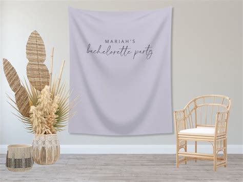 Simple Solid Text Backdrop Custom Two Line Banner Script And Block Bachelorette Engagement