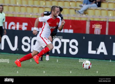 Monacos Valere Germain During The French First League Soccer Match