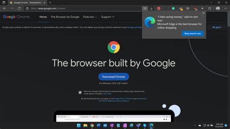 microsoft edges tries to convince users not to download chrome