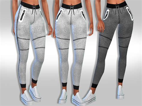 The Sims Resource Female Athletic Style Leggings And Track Pants