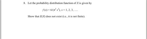 Solved Let The Probability Distribution Function Of X Is Chegg