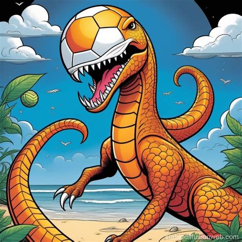 Friendly Worm Comic With Volleyball Stable Diffusion Online