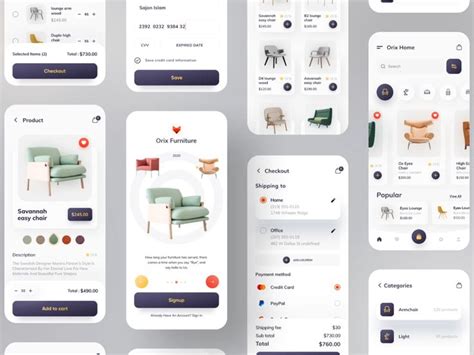 Sleek And Intuitive Furniture App Design Furniture App Design Mobile