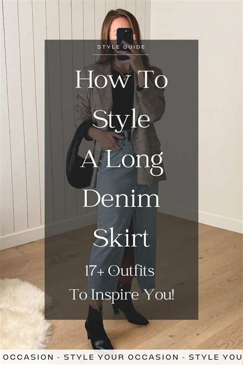 17 Long Denim Skirt Outfits Denim Skirt Outfits Long Denim Skirt