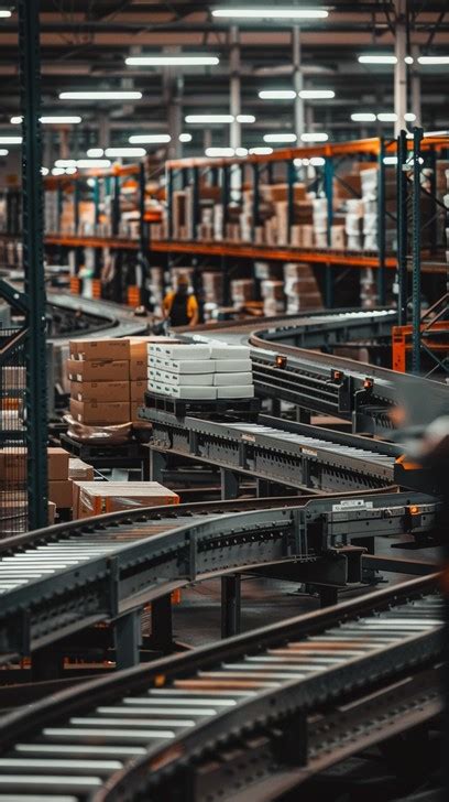 Free Warehouse Conveyor Belts Image Download At Stockcake