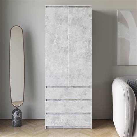 ᐉ Шкаф с полками для одежды Moreli T 210 2117x800x500 мм Бетон Mo T210 Beton • Купить в Киеве