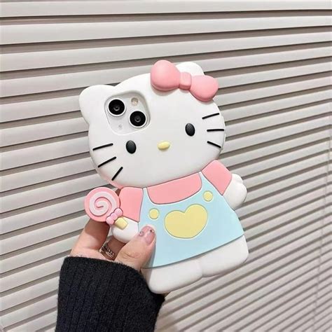 Funda De Teléfono Móvil De Dibujos Animados Kawaii Sanrio Hellokittyed