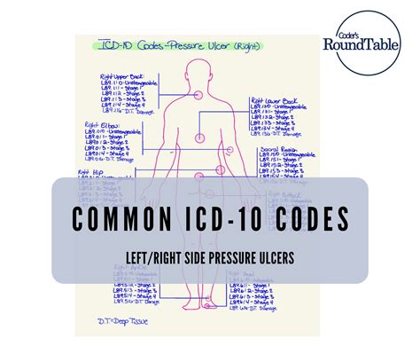 Icd 10 Pressure Ulcer Cheat Sheet Documentation Coding Tips Etsy
