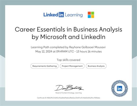 reyhane golbooei mousavi on linkedin certificate of completion