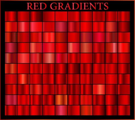 Premium Vector Vector Collection Of Red Metallic Gradients Chrome