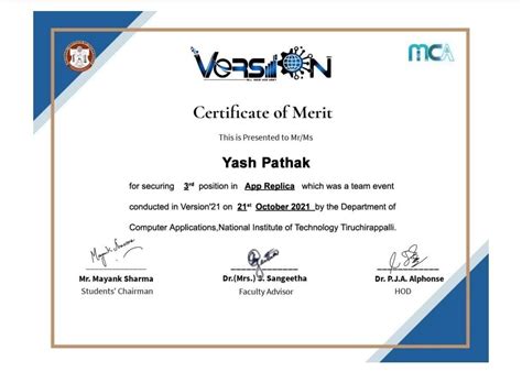 Yash Pathak On Linkedin Thank You Version Mca Nit Trichyi Am Greatly