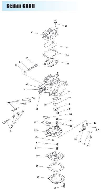 Keihin Cdkii Carb Exploded View Jets R Us
