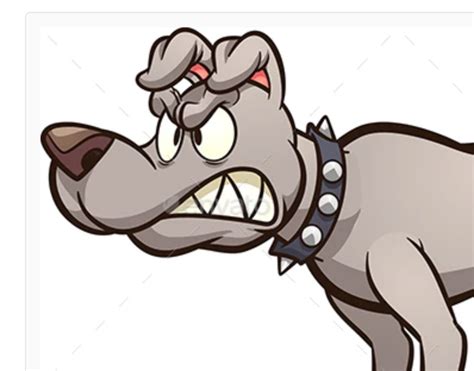 Angry Dog Clip Art Illustration