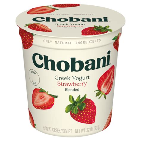 Chobani Yogurt Greek Nonfat Blended Strawberry Same Day Delivery Or