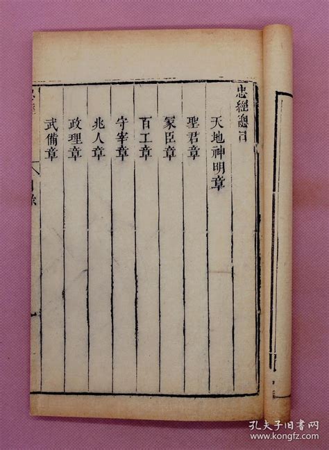 【图】朱笔圈阅】明代刻本【忠经】一册全，大开本，满篇朱笔圈阅，《忠经》——天下至德，莫大乎忠。《忠经》是系统总结忠德的专门经典，作者马融，右