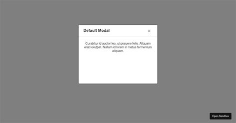 Modal Codesandbox