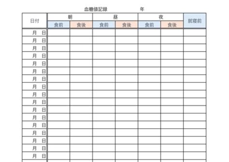 家族の健康管理・状態（体調チェック表）検温時の体温・体重（word・excel・pdf）簡単な無料テンプレートとをダウンロード