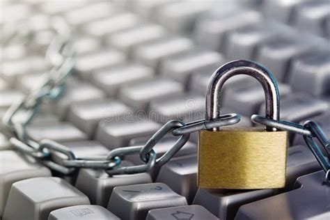Padlock On Computer Keyboard Network Security Data Security And