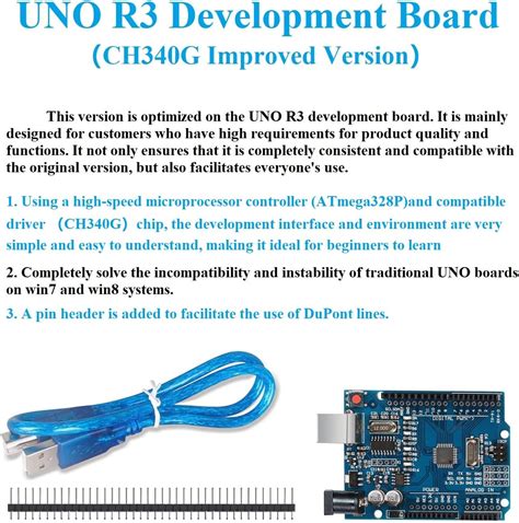 KLYSTR Basic Starter Kit For Arduino Uno R3 With Tutorial Code Breadboard Jumper Wire Led Diodes