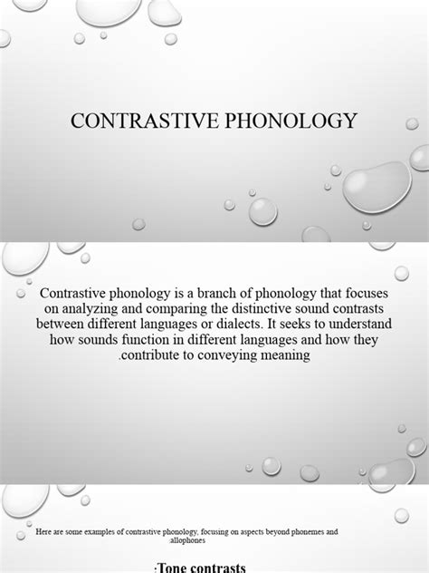 Contrastive Phonology Pdf Tone Linguistics Syllable