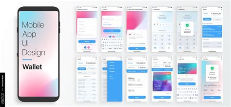 모바일 앱 및 사이트 로그인 및 비밀번호 설정 및 결제가 포함된 Gui 화면의 Ui 세트를 디자인합니다 프리미엄 벡터