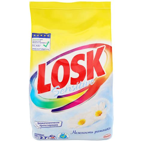 Стиральный порошок Losk Sensitive, для белого белья, автомат, 2.7 кг ...