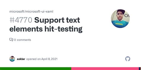 Support Text Elements Hit Testing · Issue 4770 · Microsoftmicrosoft