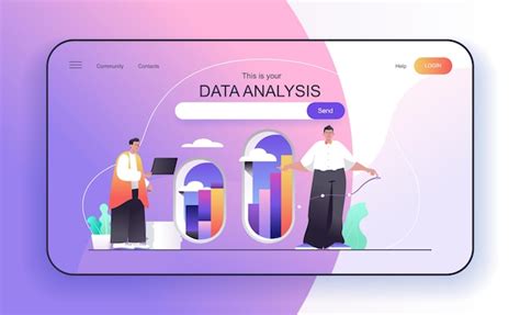 Premium Vector Data Analysis Landing Page