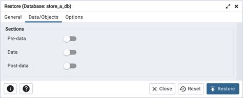 Restore Dialog Pgadmin Documentation