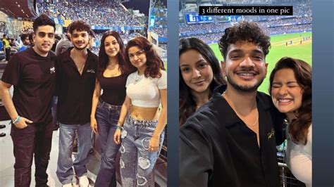 Avneet Kaur Is Hot In Crop Top And Denim Enjoys Ipl Match With Rumoured