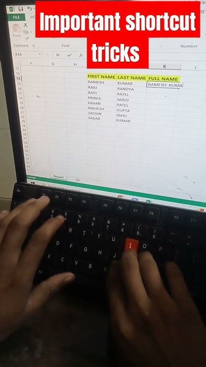 Important Shortcut Tricks Keyboard Ms Excel Asmrkeyboard Pc Windowstricks Tricks Youtube