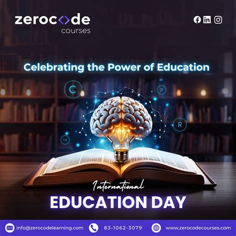 Internationaldayofeducation Zerocodelearning Educationforall