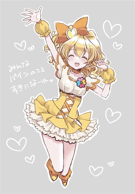 Yamabuki Inori And Cure Pine Precure And 1 More Drawn By Okayashi