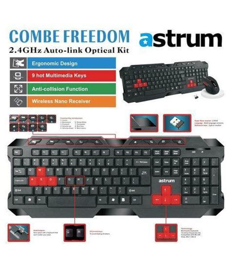 Buy Astrum Kw350 Wireless Keyboard Mouse Combo Wireless Online At