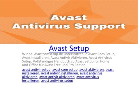 PPT Avast Setup PowerPoint Presentation Free Download ID 7847394