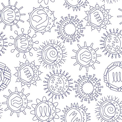 Patrón Sin Fisuras De Virus Humanos Vector Premium